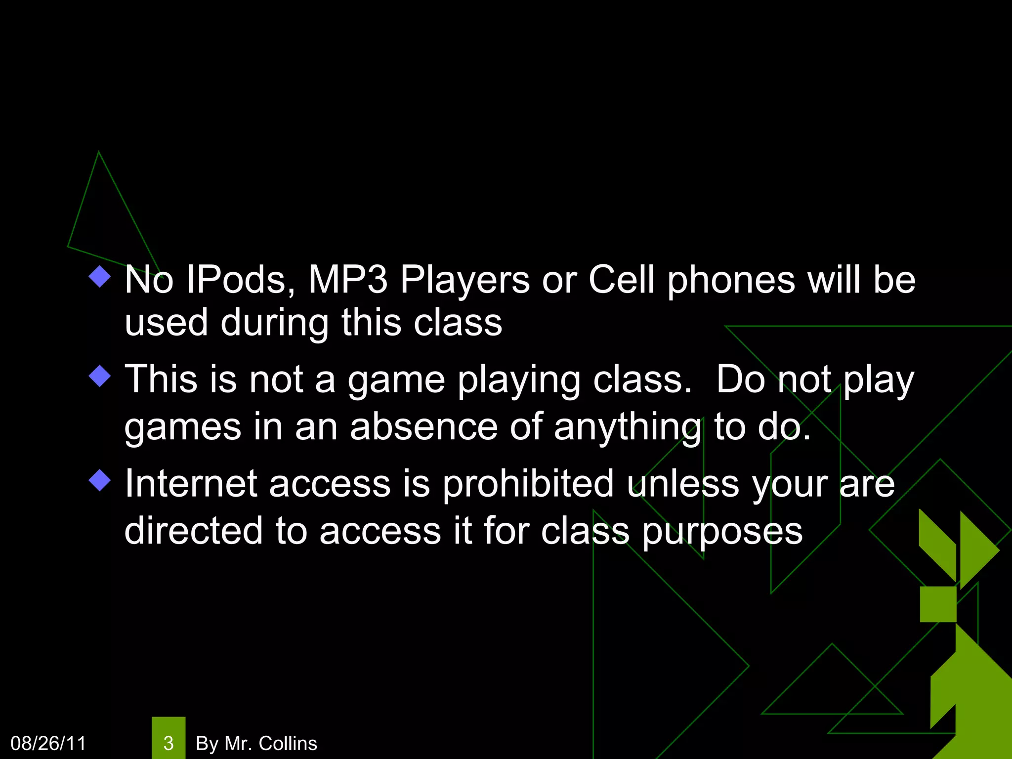 Classroom rules | PPT | Tablets and E-readers | Consumer Electronics