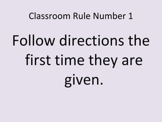 Classroom rules marshall | PPT