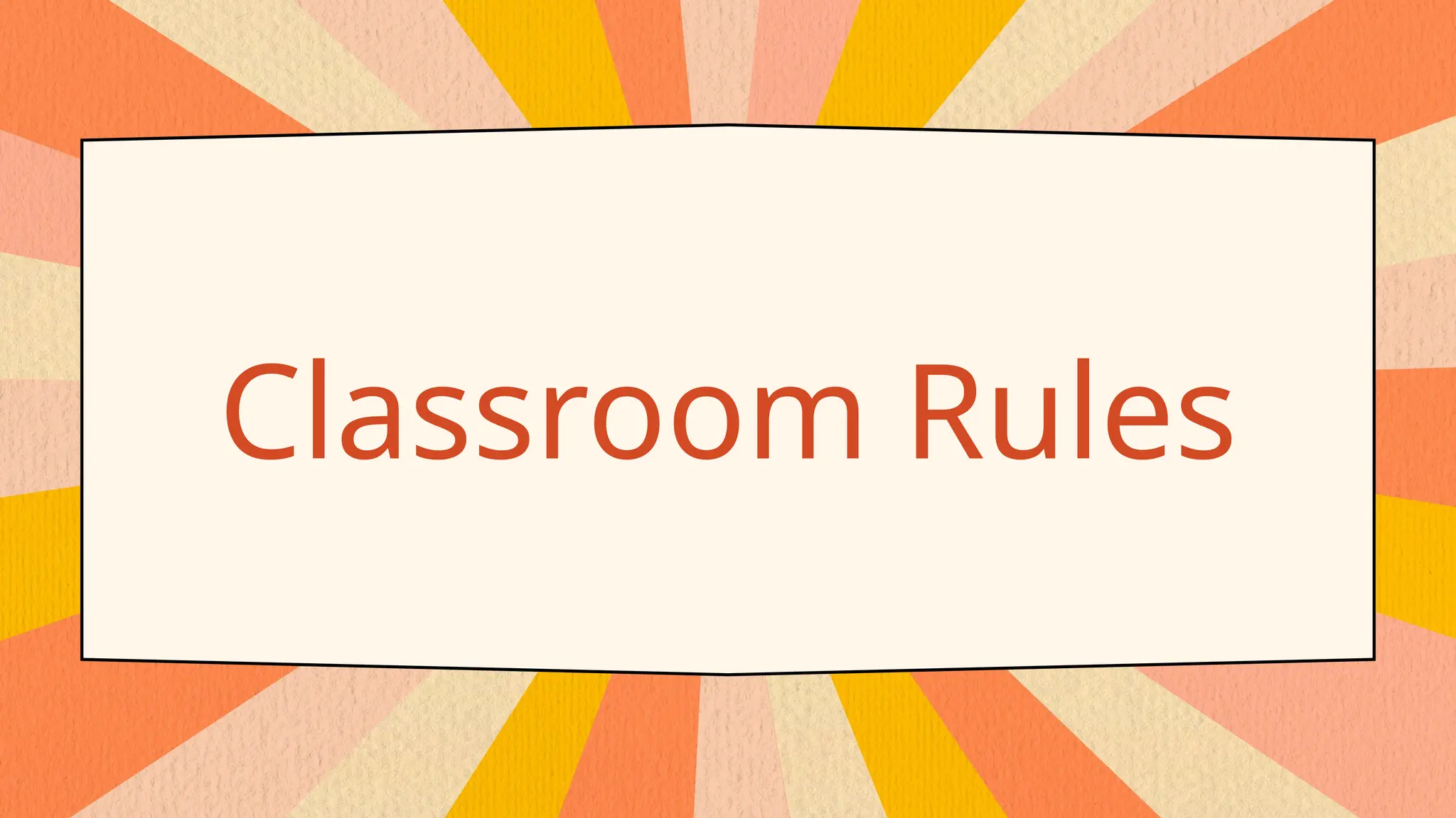 Classroom Rules Presentation powerpoint. | PPTX