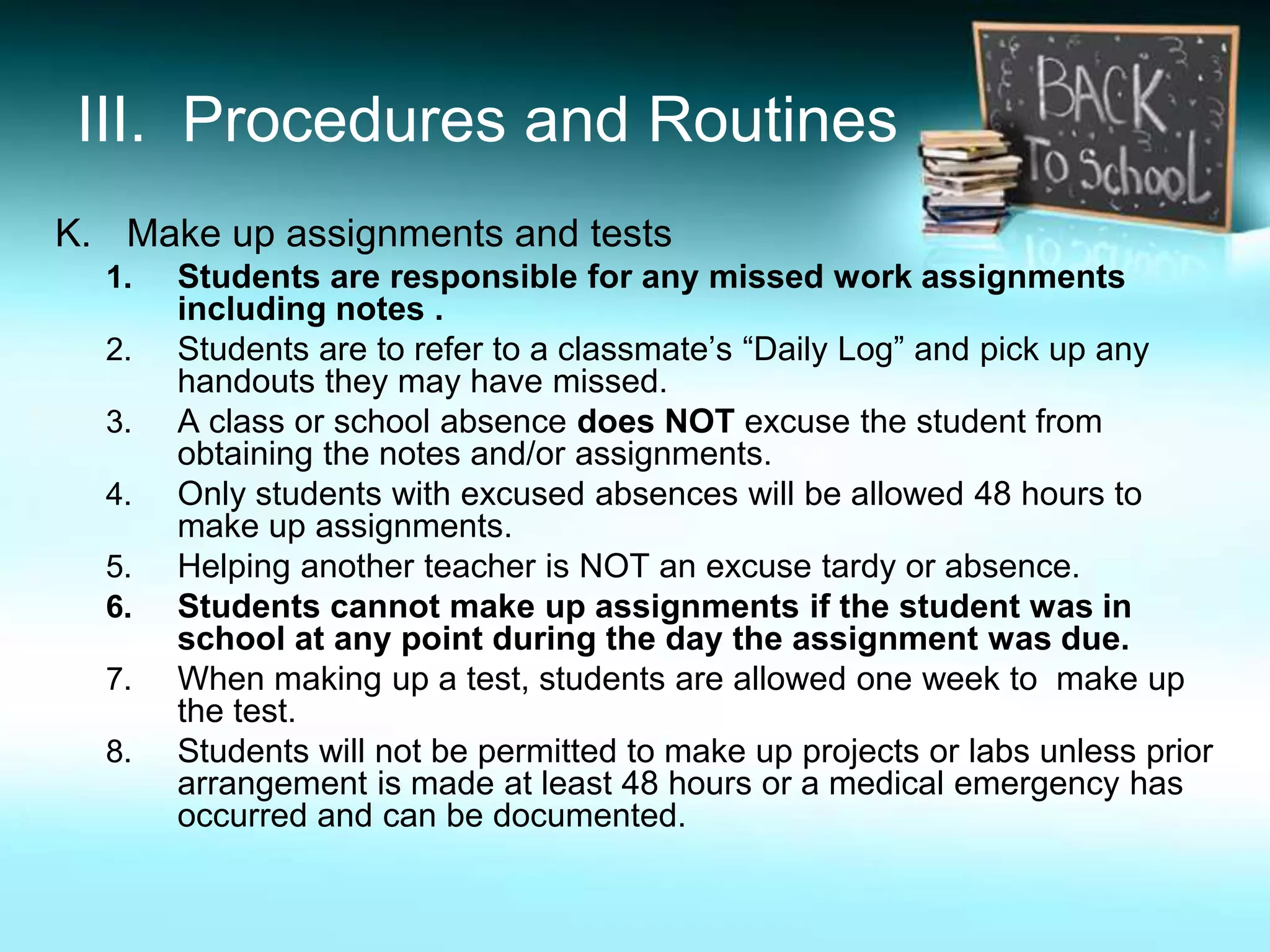 Classroom rules & procedures 2012 2013 | PPTX