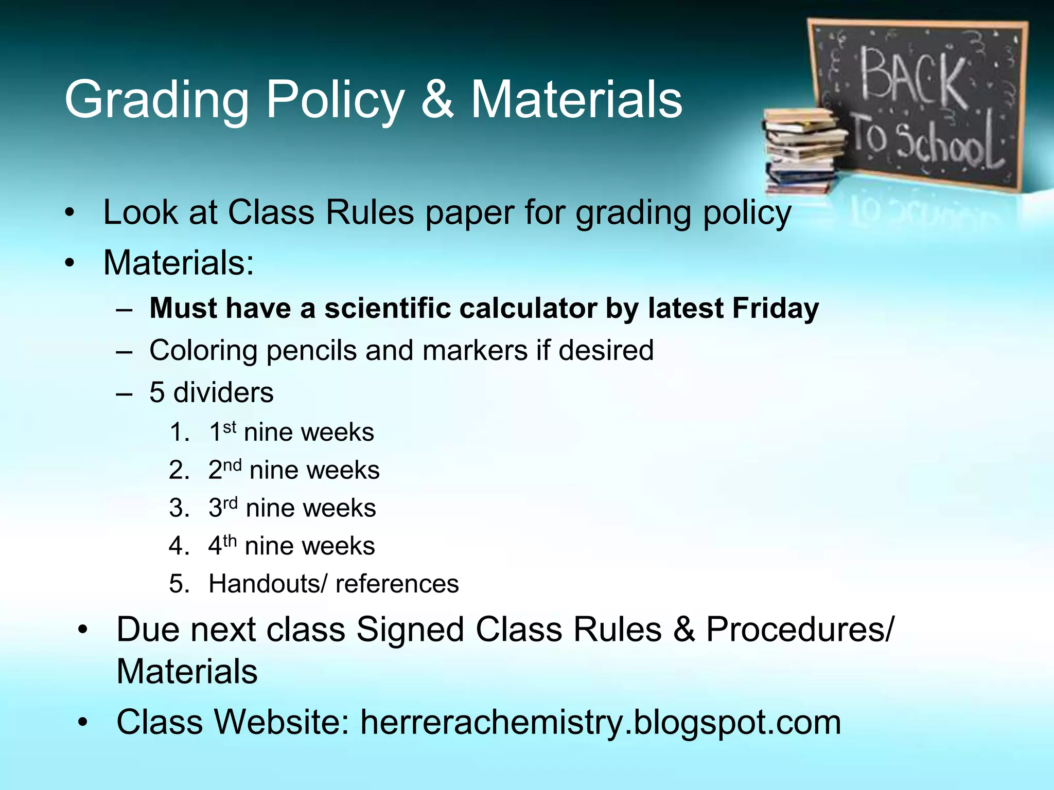 Classroom rules & procedures 2012 2013 | PPTX