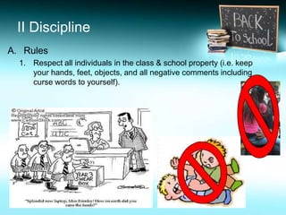 Classroom rules & procedures 2012 2013 | PPTX