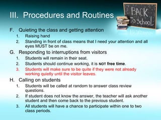 Classroom rules & procedures 2012 2013 | PPTX
