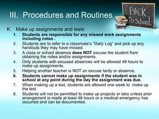 Classroom rules & procedures 2012 2013 | PPTX