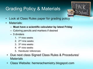 Classroom rules & procedures 2012 2013 | PPTX