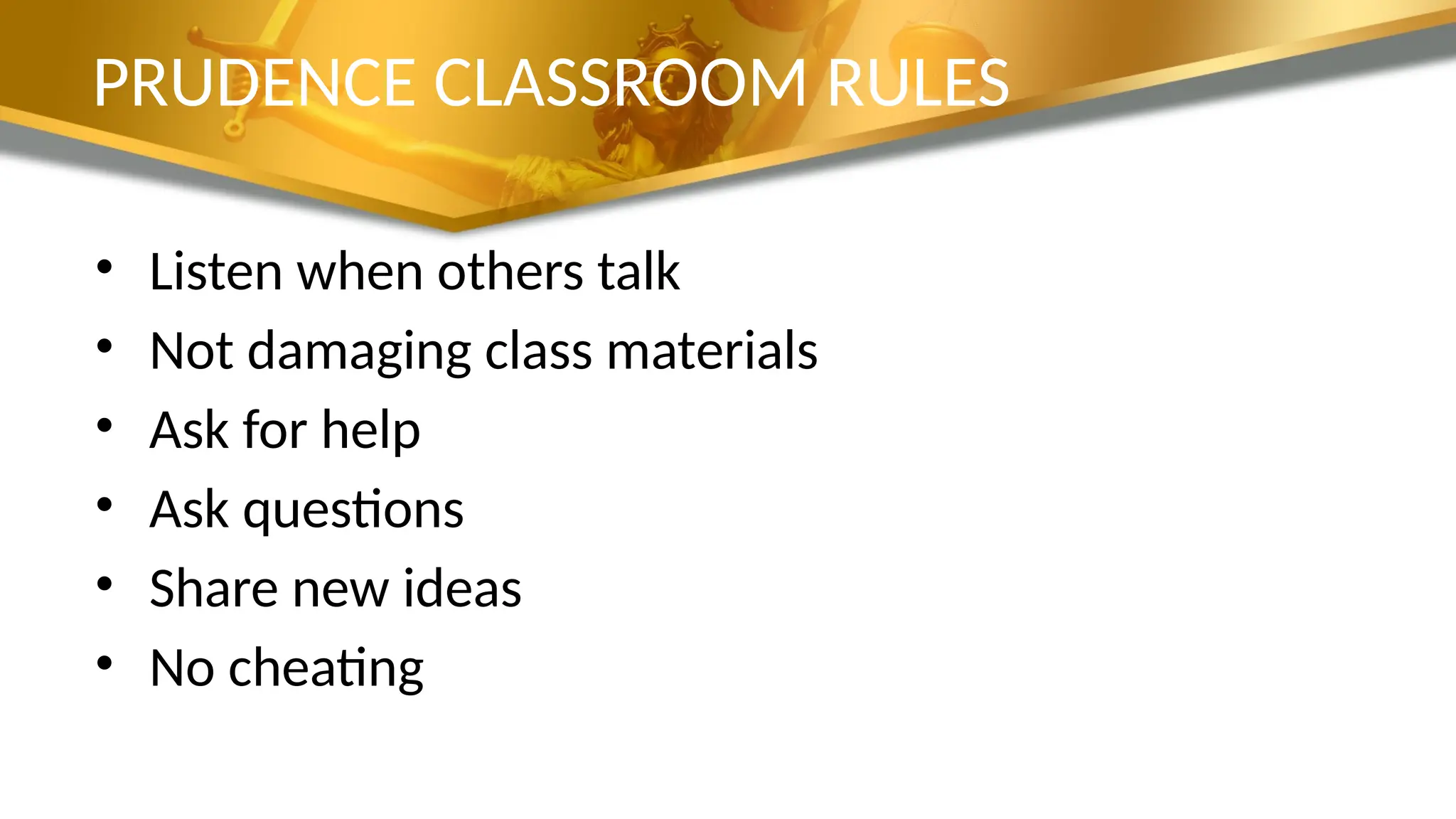 CLASSROOM RULES PRUDENCE.pp CLASSROOM MANAGEMENTtx | PPT