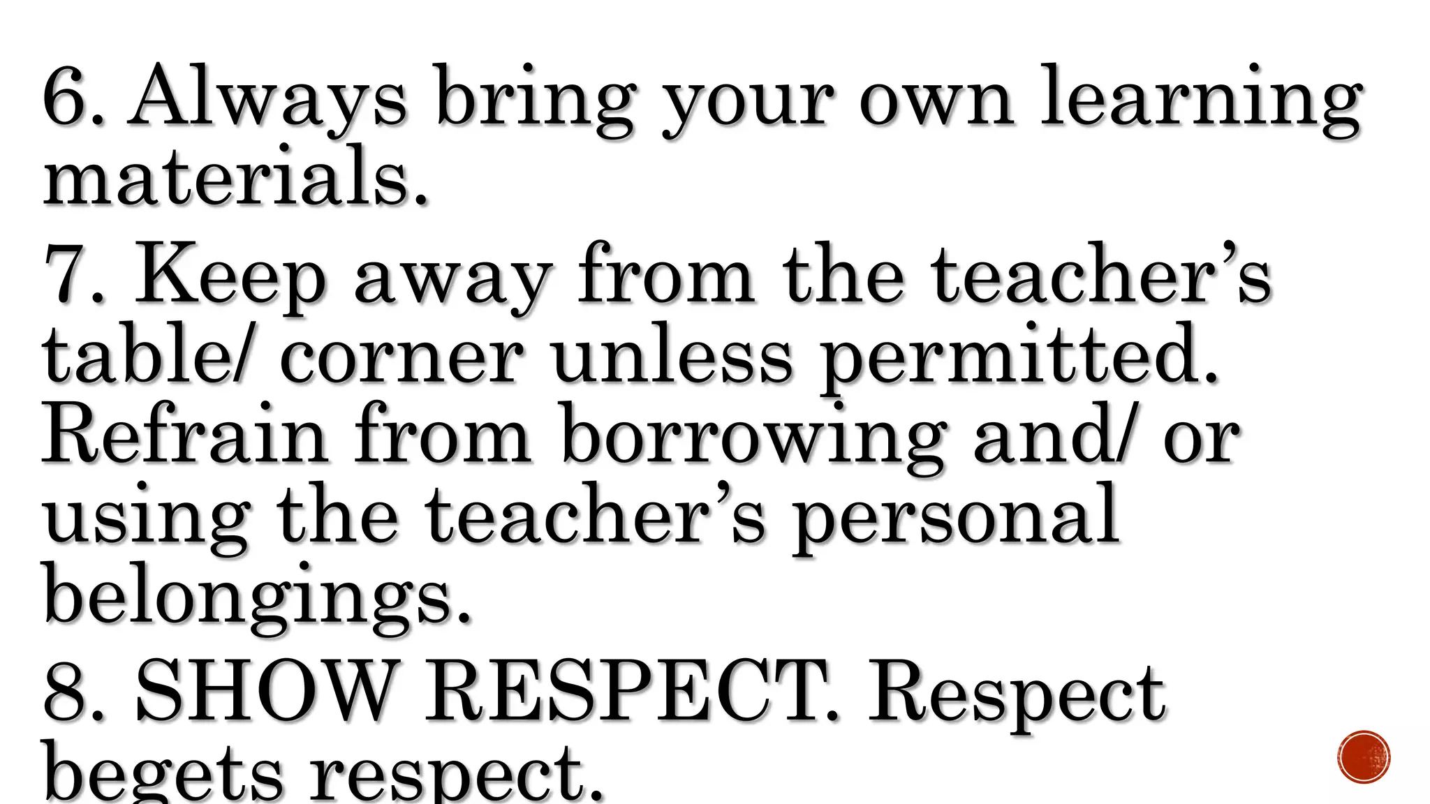 CLASSROOM RULES & REGULATIONS.pptx