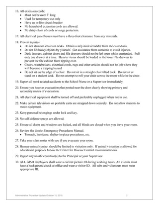 Classroom safety rules | PDF