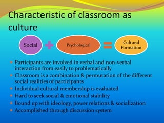 Classrooms as multidimensional contexts | PPTX