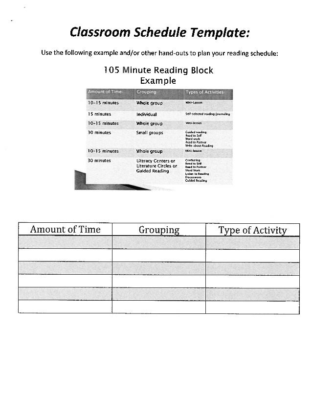 Classroom Schedule Template Example classroom-schedule-template-example