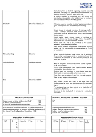 Classroom Health and Safety | DOC