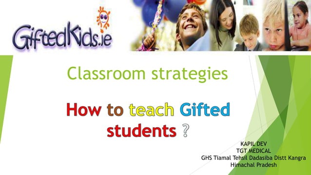 Classroom strategies for gifted students | PPT