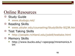 Classroom Study Skills | PPT