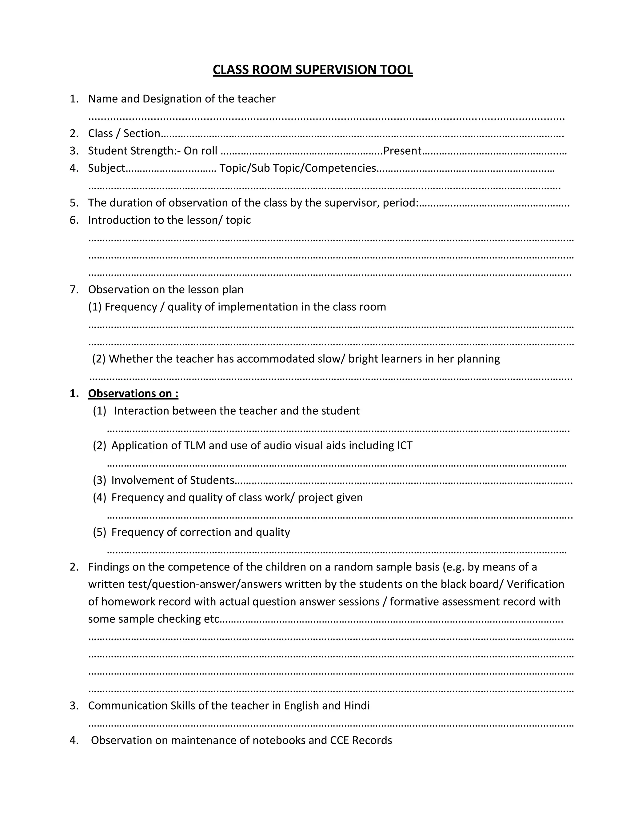 Class room supervision_tool | DOCX
