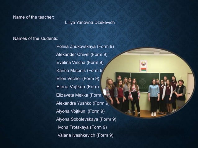 Classroom Survey Radun, Belarus | PPT