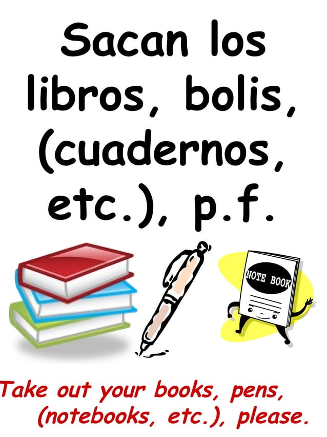 Spanish Classroom survival phrases | PDF