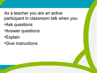 Classroom talk | PPT
