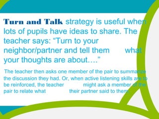 Turn And Talk Strategy