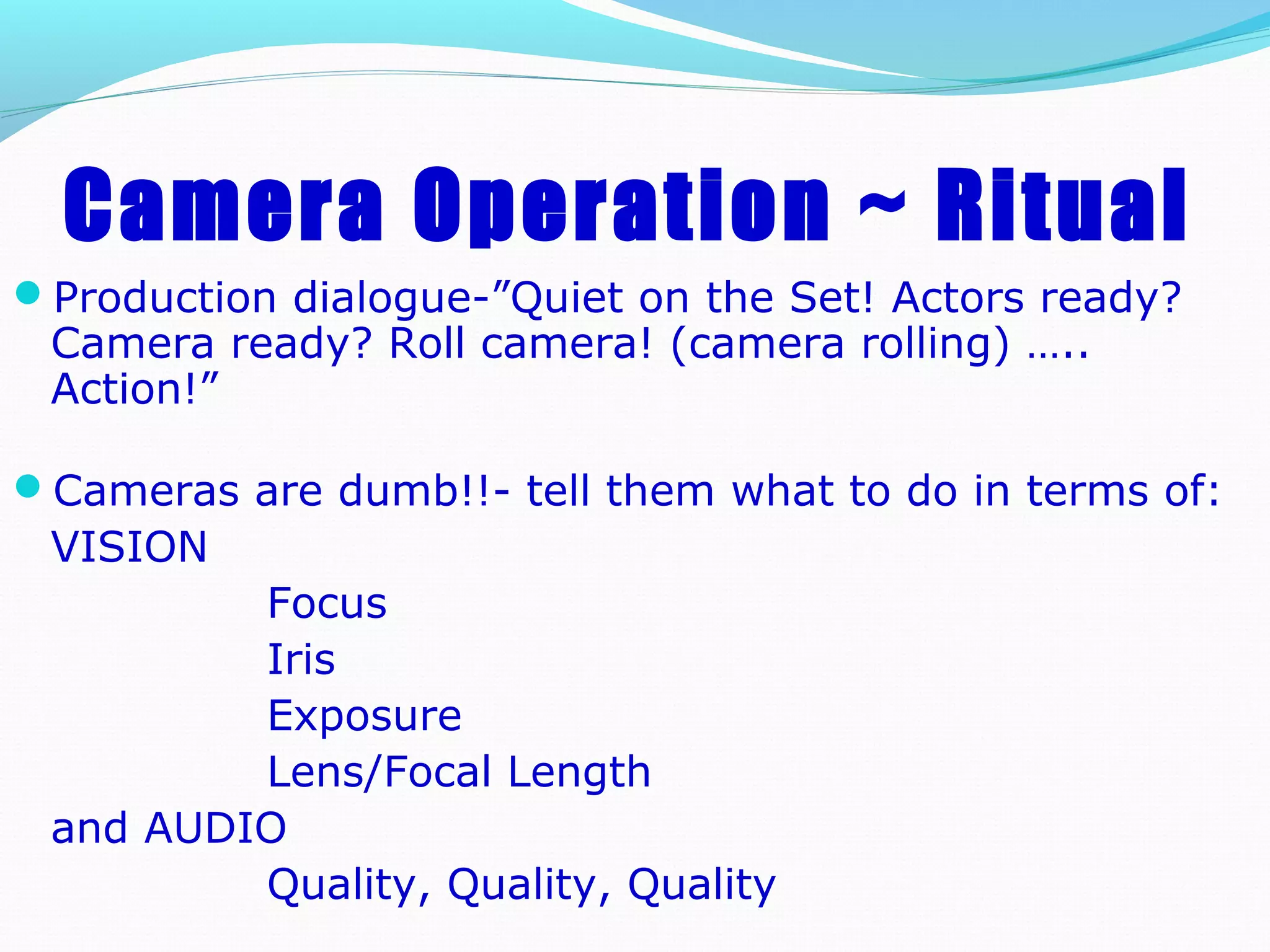 Classroom video production | PPT | Photography | Arts and Crafts