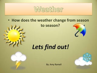 Classroom Weather Unit Powerpoint | PPTX
