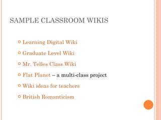 Classroom wikis | PPT