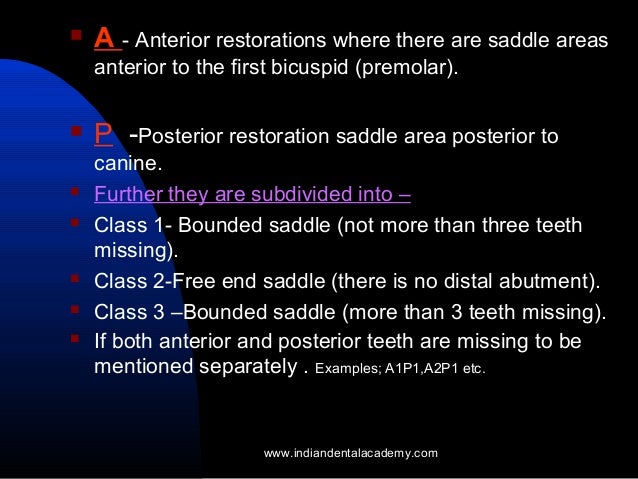 Classification of rpd / dentist laboratory