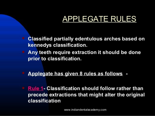 classification system for partially edentulous arches / dental implan…
