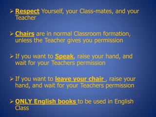 Windsor School 6th Grade Class rules | PPT