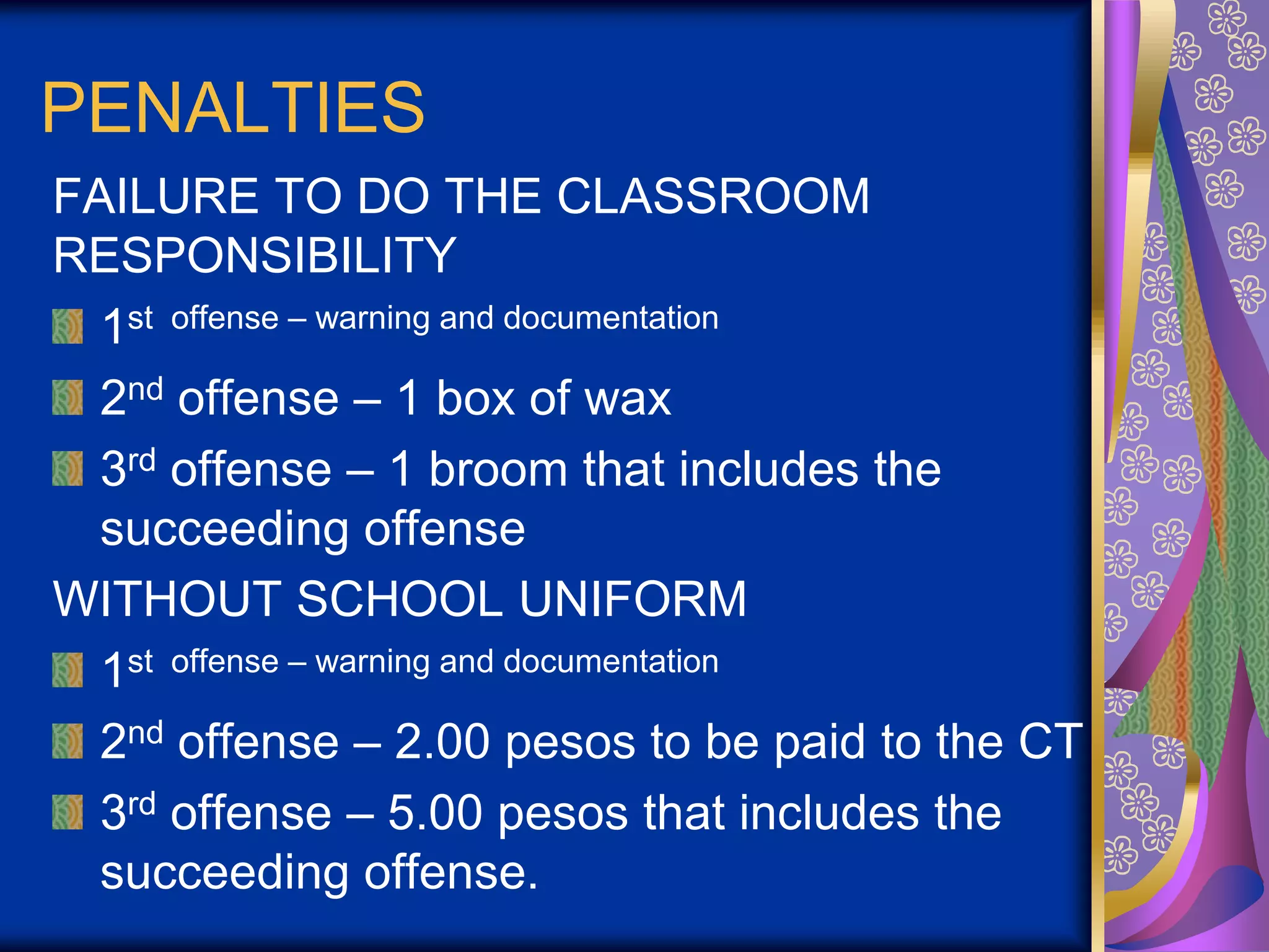 Class Rules and Procedures, for the Advisory.ppt