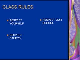 Class Rules and Procedures, for the Advisory.ppt | Homework and Study ...