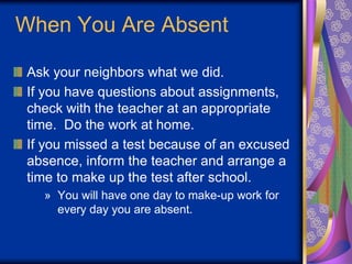 Class Rules and Procedures, Other Class Handled.ppt