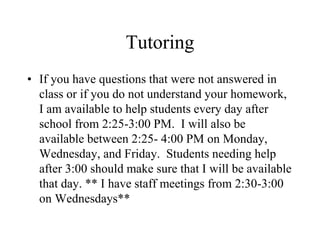 Class rules and proceures 13 | PPTX