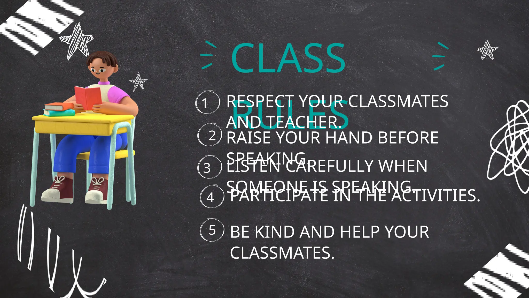 Class rules in english for teh class pptx | PPT