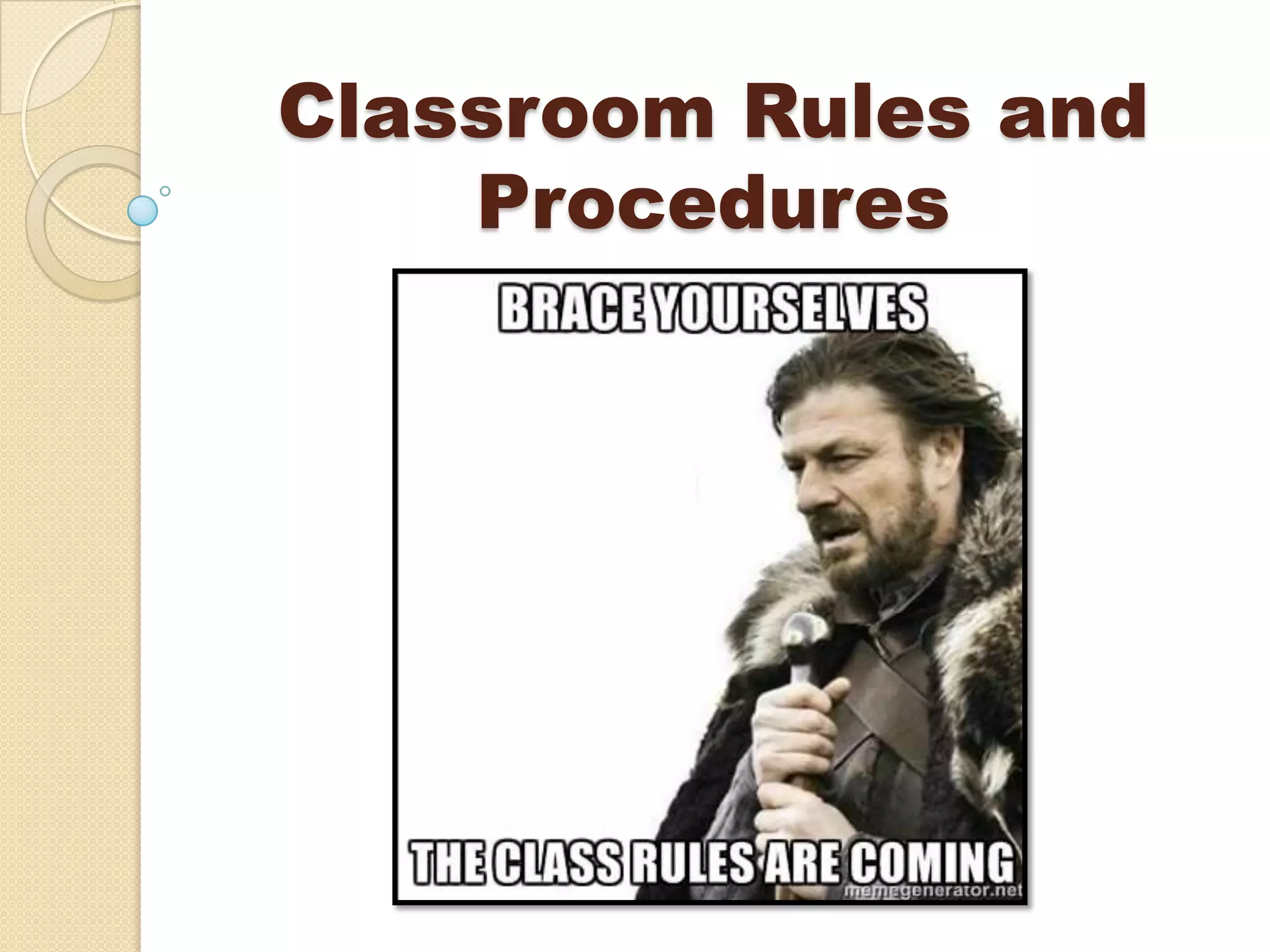Classroom Rules and Expectations | PPTX