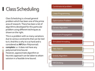 Class scheduling | PPTX