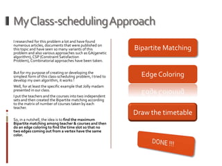 Class scheduling | PPTX