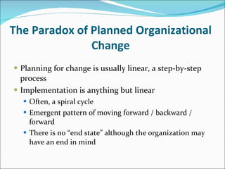 Class session 1 thinking about organizational change | PPT | Business ...
