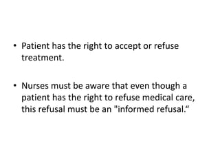 Class session 20 refusal to treatment | PPTX