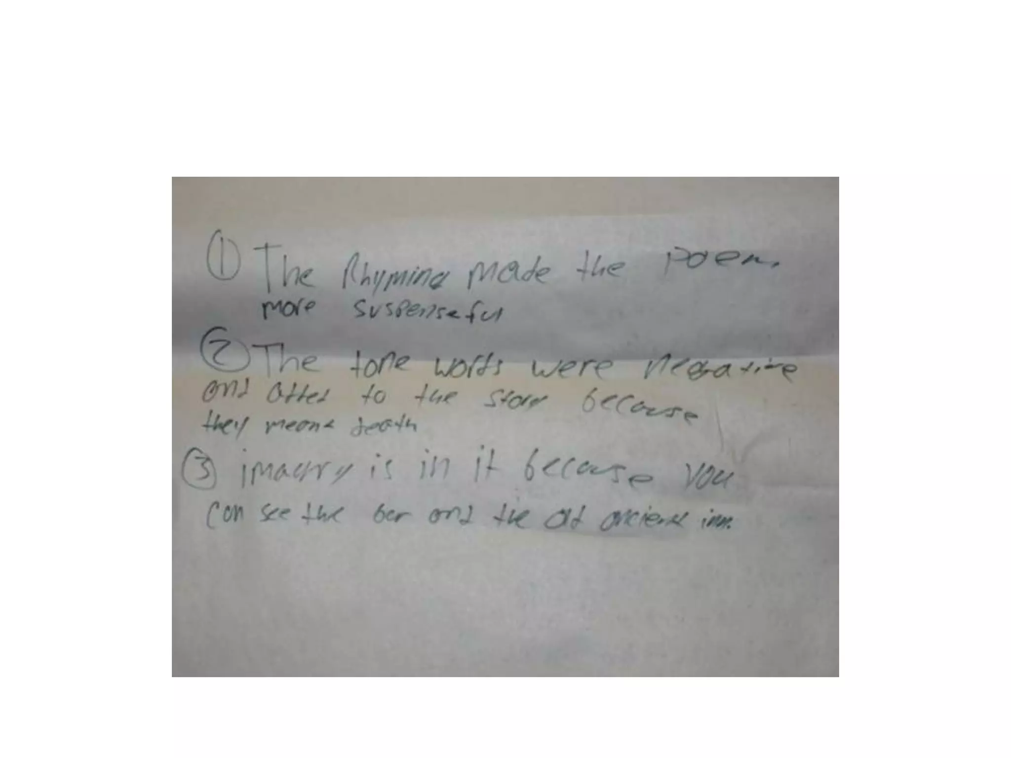 Class set of 10th grade poem coding | PPT