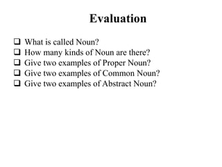 Class seven english 2nd class-7-nouns-c | PPT