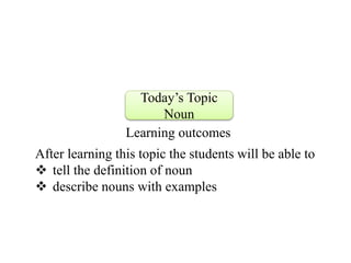 Class seven english 2nd class-7-nouns-c | PPT