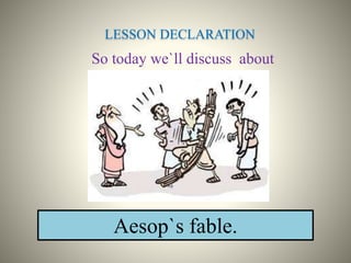 Class six english 1st paper aesop`s fables | PPT