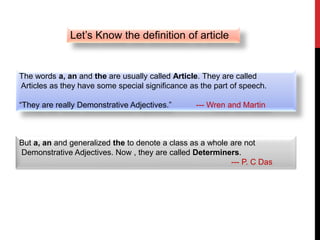 Class six english 2nd paper article part 1 | PPT