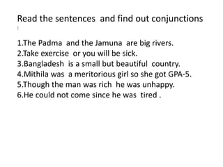 Class six english 2nd paper conjunction | PPTX