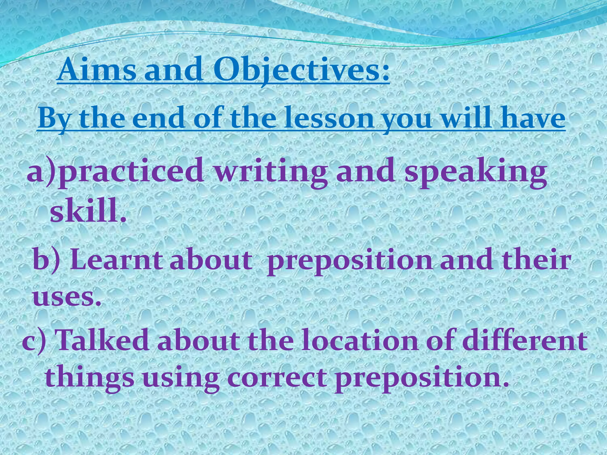 Class six english 2nd paper preposition 2 | PPTX