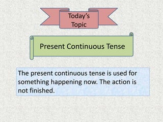 Class six english 2nd paper present continuous tense (2) | PPTX ...