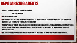 Class skeletal muscle relaxants | PPTX