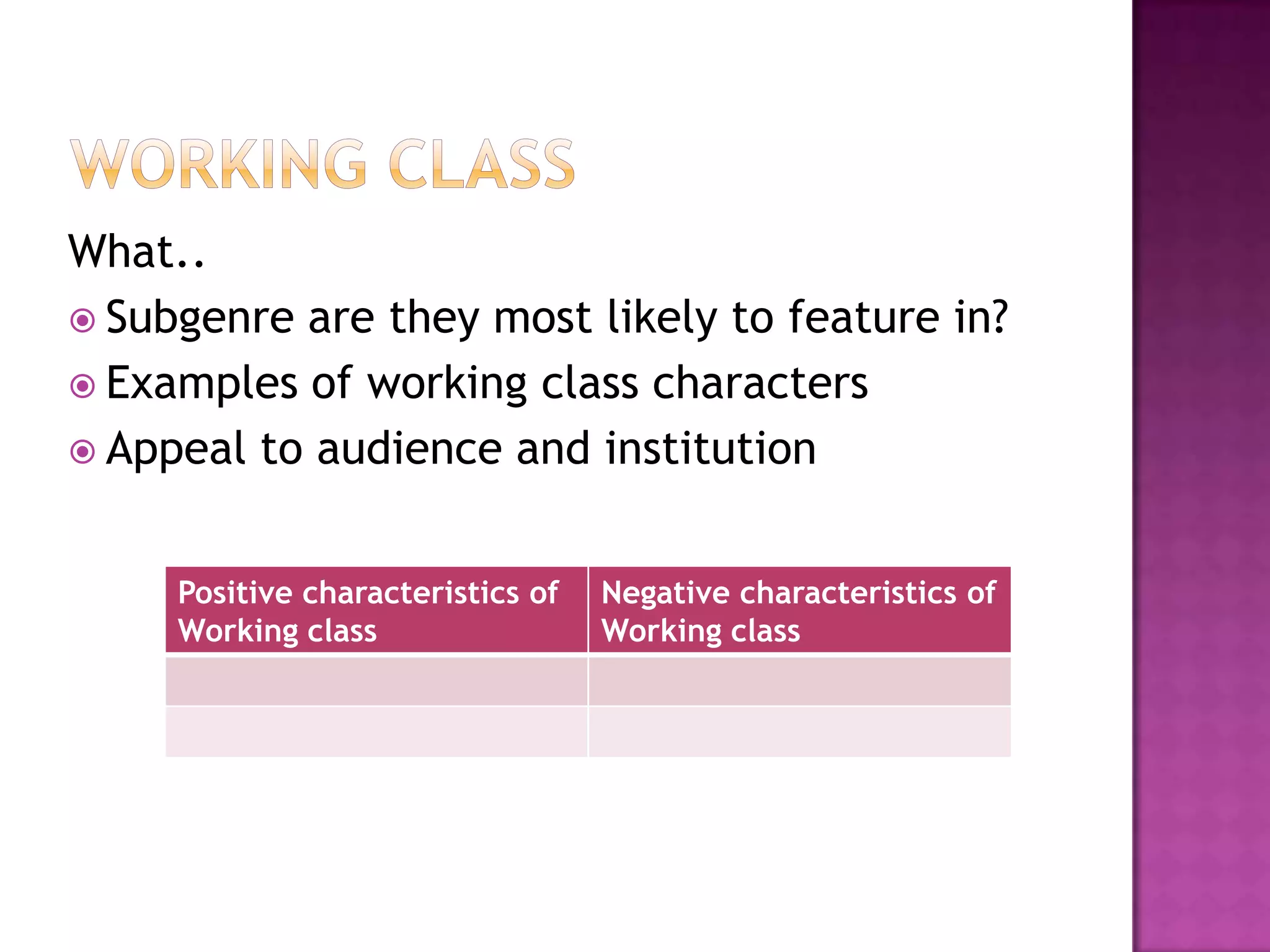 Class & social status for slide share | PPTX