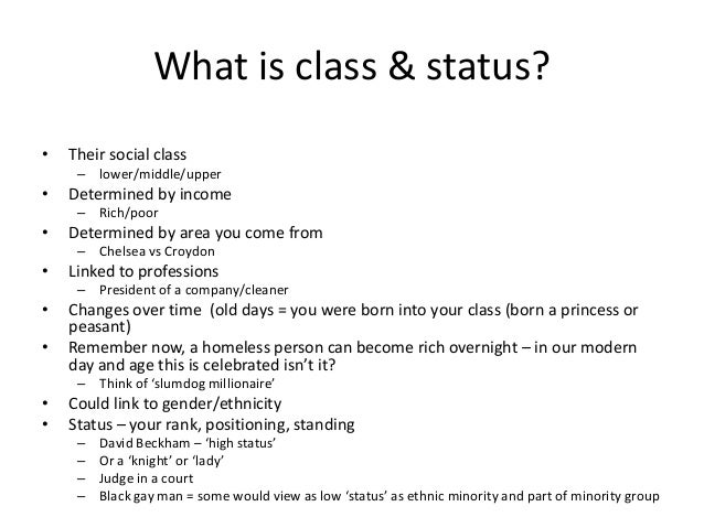 Class & status