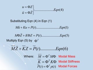 structural dynamics free and force vibration undamped impulse load | PDF